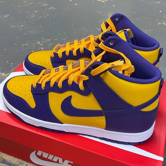 Nike | Shoes | Nike Dunk High Lakers Retro Dd39950 Premium Purple ...